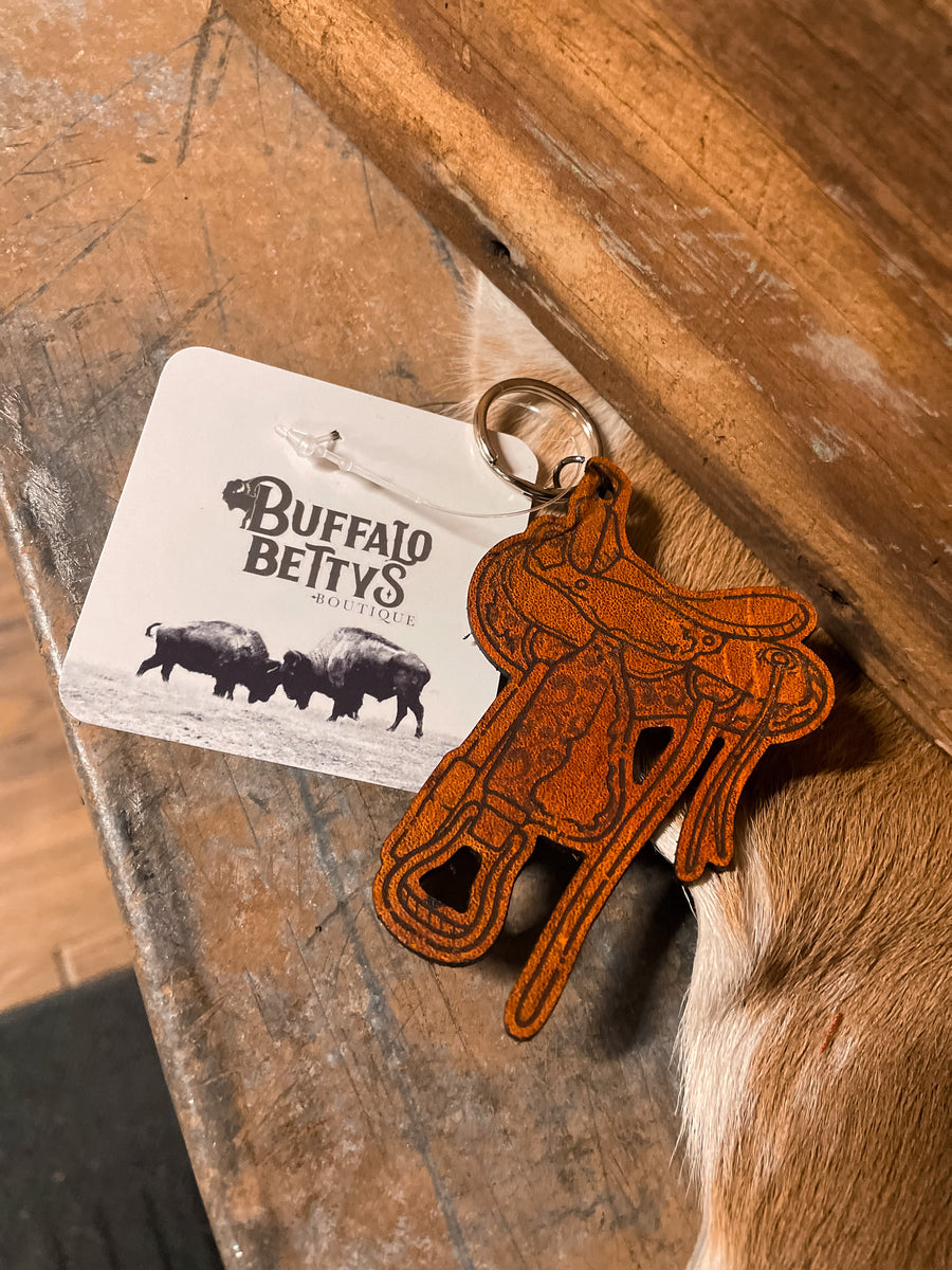 The Western Saddle Keychain – Buffalo Betty's Boutique